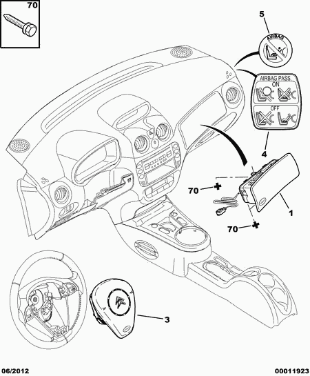 SUVOZAČEV VAZDUŠNI JASTUK AIR BAG 8216P7