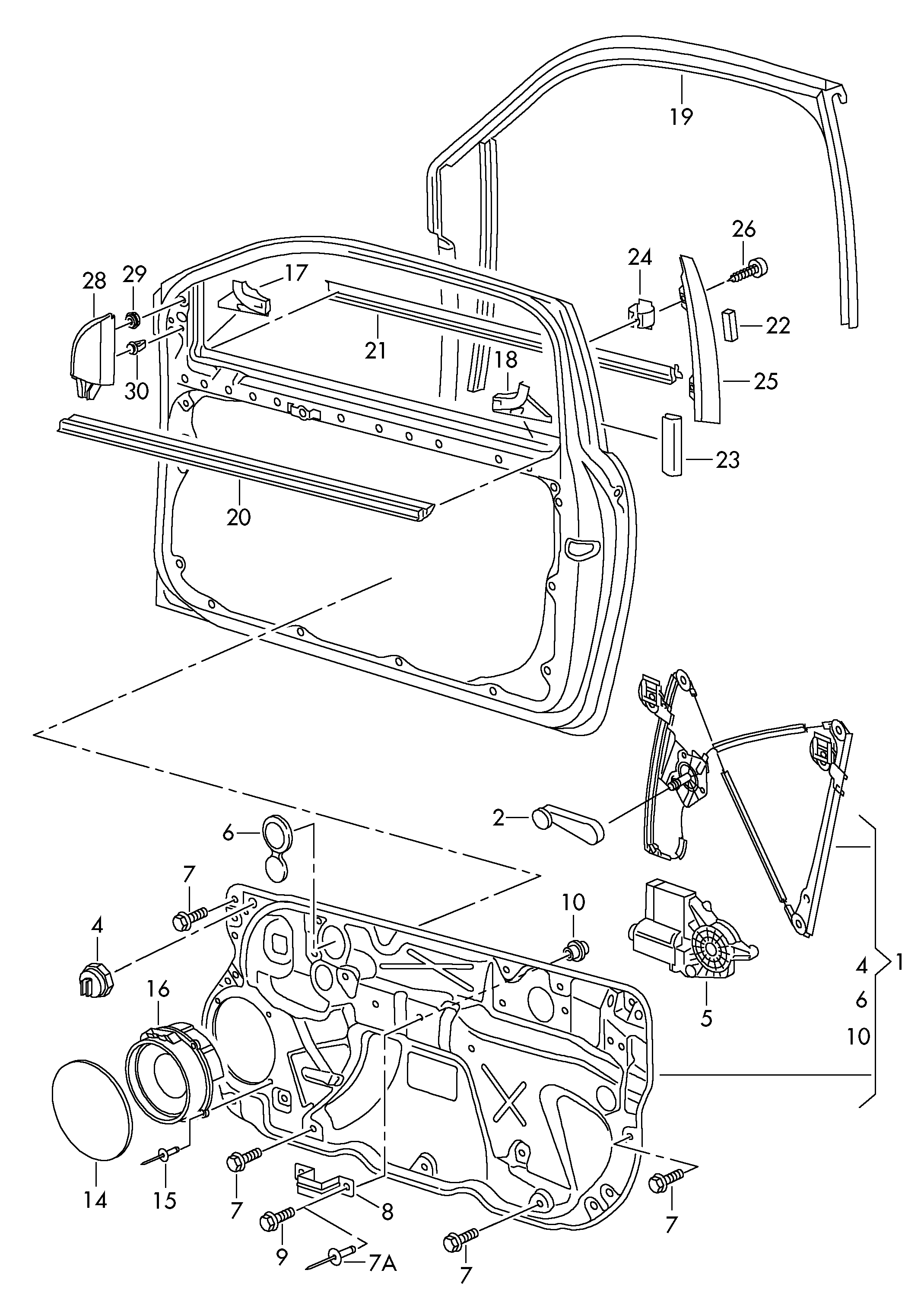 PODIZAC prozora NAPRED LEVO 6Q4837461F