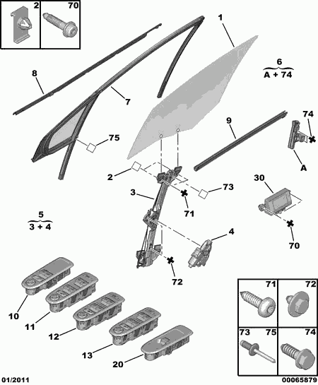 PODIZAC PROZORA NAPRED DESNO 9222CV