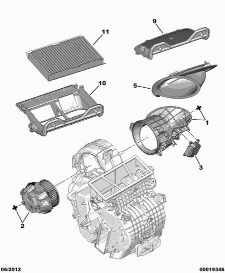 MOTOR VENTILACIJE KABINE 6441Q6