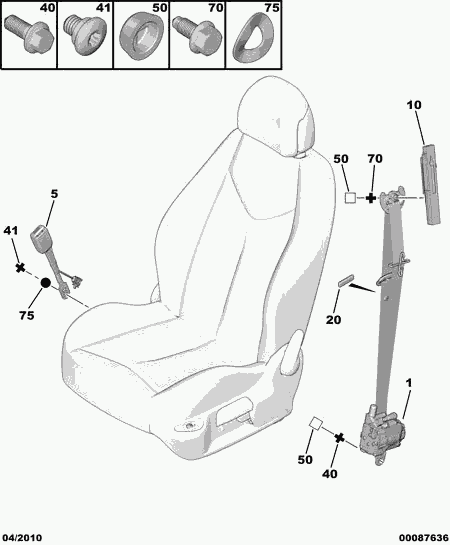 SIGURNOSNI POJAS NAPRED LEVO 8975K6