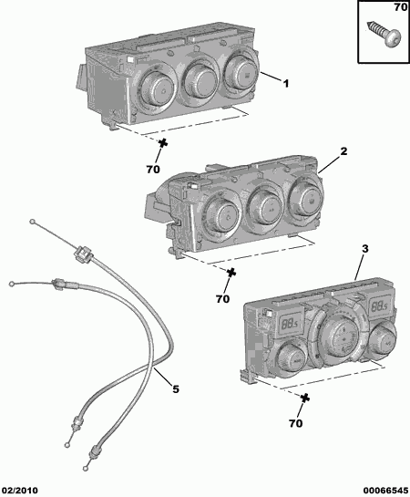 KONTROLA GREJAČA/ VENTILACIJE 6452J4