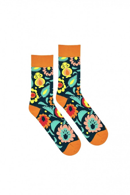 Čarape WANTEE- šarene sa cvećem i lišćem