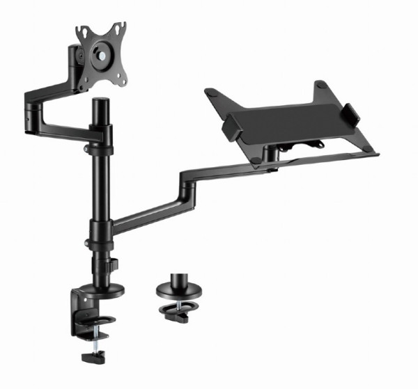 MA-DA-04 Gembird Podesivi stoni drzac za monitor tilt, 17-32 max.8kg + nosac za laptop