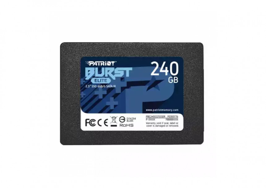 SSD 2.5 SATA3 6Gb/s 240GB Patriot Burst Elite 450MBs/320MBs PBE240GS25SSDR