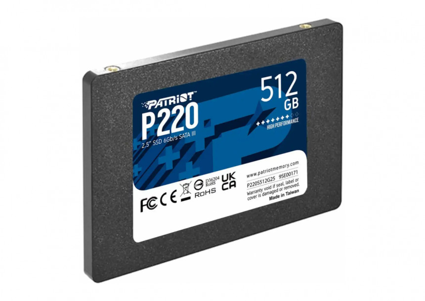 SSD 2.5 SATA3 512GB Patriot P220 550MBs/500MBs P220S512G25