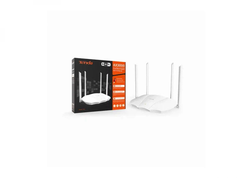 Wireless Ruter Tenda TX9 AX3000 Wi-Fi 6 OFDMA+MU-MIMO 4x6dBi/2,4GHz&5GHz/1WAN/3LAN