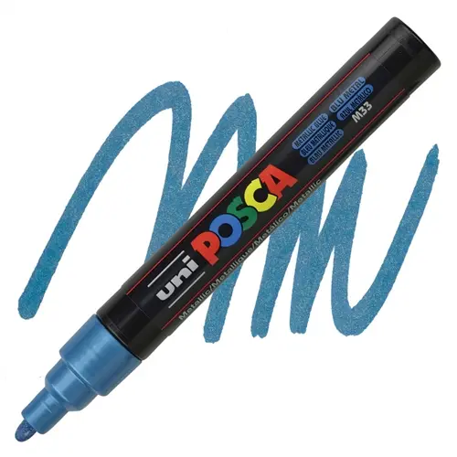 Marker na vodenoj bazi POSCA METALLIC BLUE Metalik Plava 1,8 – 2,5 mm PC-5M