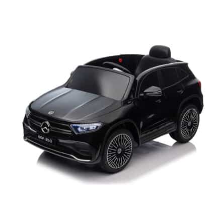 Auto za decu Mercedes EQA 250 sa kožnim sedištem i mekim gumama – crni, BJXM625