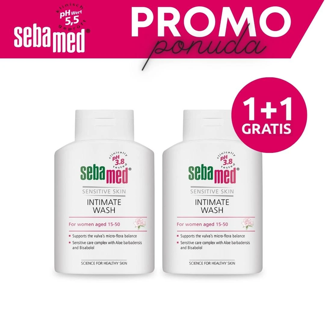 Sebamed® PROMO Gel za Intimnu Negu sa pH 3,8 200 mL 1+1 GRATIS