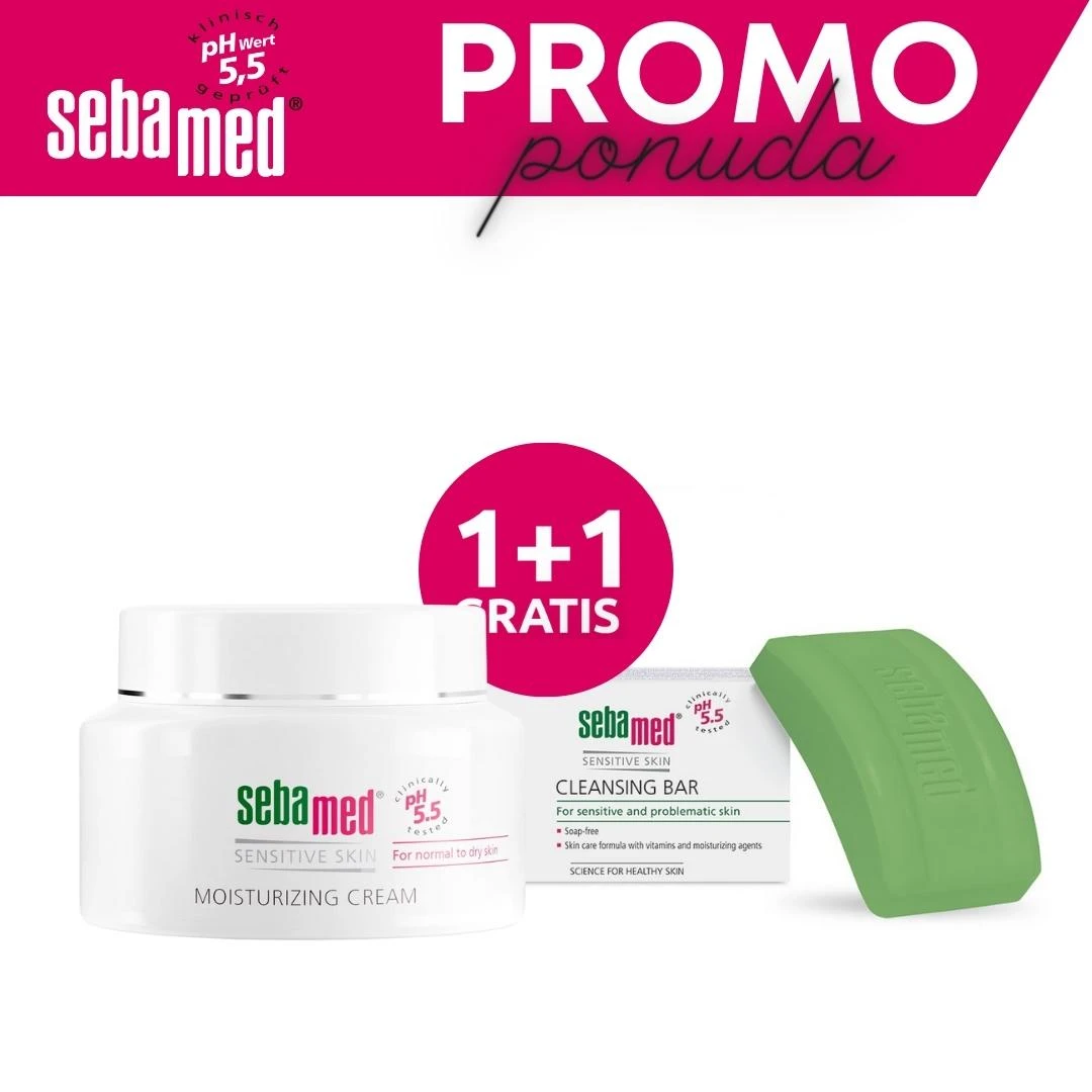 Sebamed® Sensitive Skin PROMO Hidratantna Krema 75 mL i Sapun 100 g