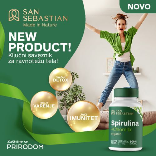 San Sebastian Spirulina 300 tbl + Chlorella