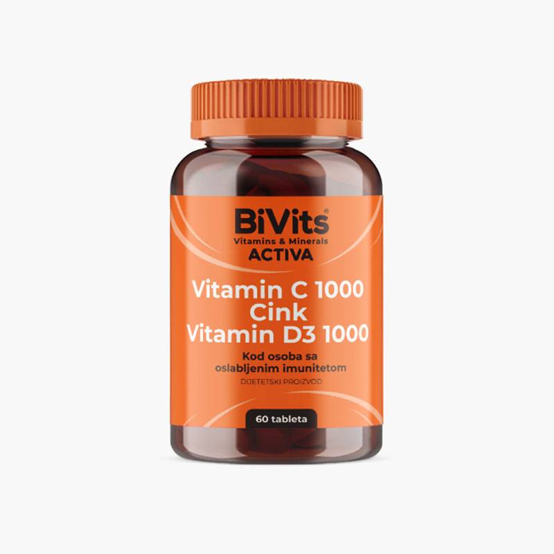 BiVits Vitamin C 1000+Cink+Vitamin D 1000 60tabl