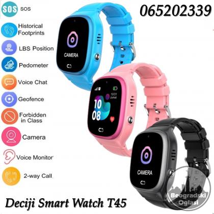 Vodootporni Dečiji Smart Watch T45 - Mobilni Tel, SOS, LBS