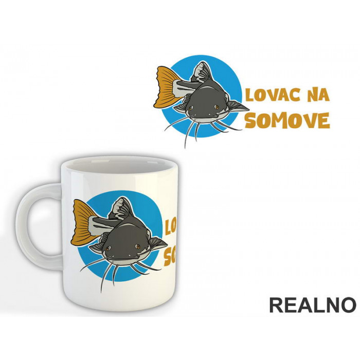 LOVAC NA SOMOVE - PECANJE - FISHING - ŠOLJA