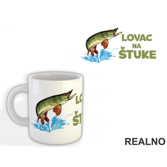 LOVAC NA ŠTUKE - PECANJE - FISHING - ŠOLJA