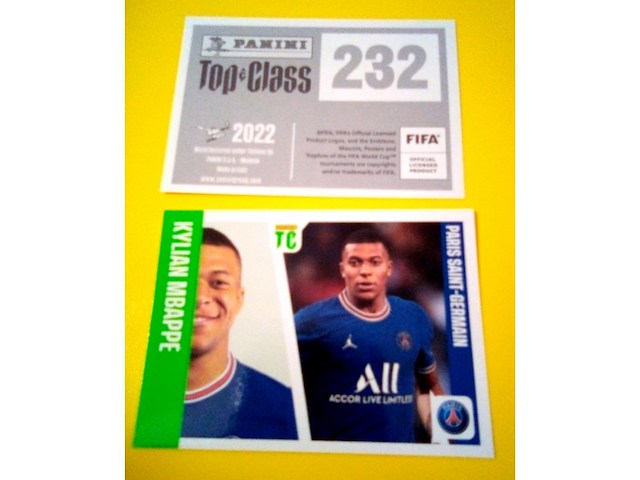 TOP CLASS 2022 PANINI Sličice na komad