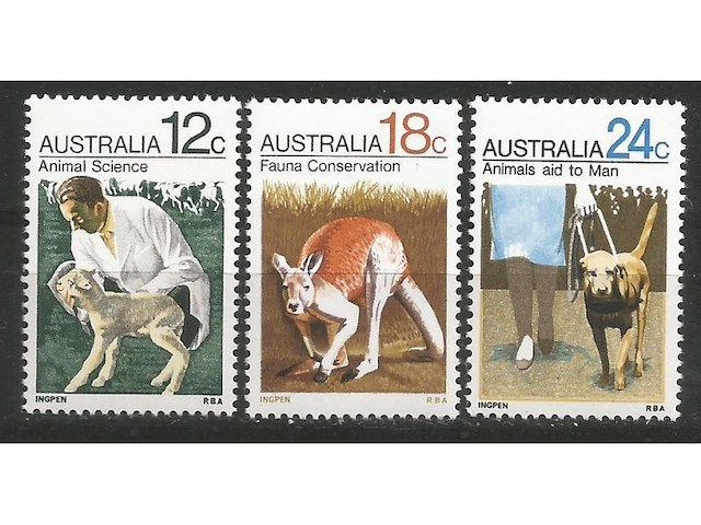 Australija,Redovne-Životinje 1971.,čisto