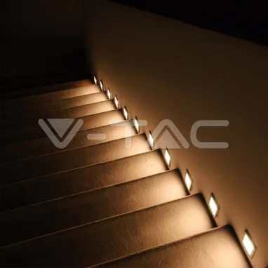 LED vodootporna svetiljka za stepenice ugradna bela 3W V-TAC