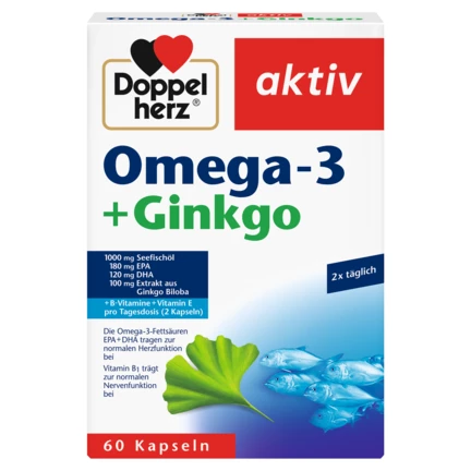Doppelherz aktiv
Omega-3 + Ginkgo
