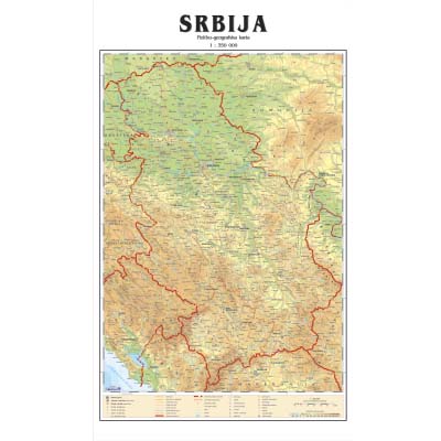 ENS-00106 Srbija, (fizičko – geografska) dim.160×94 cm