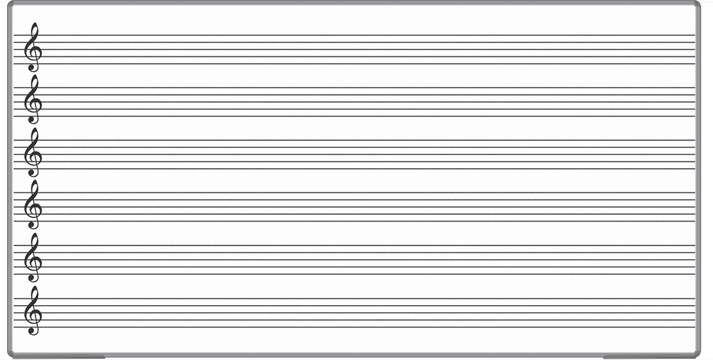 Školska bela tabla (notna) 240×120