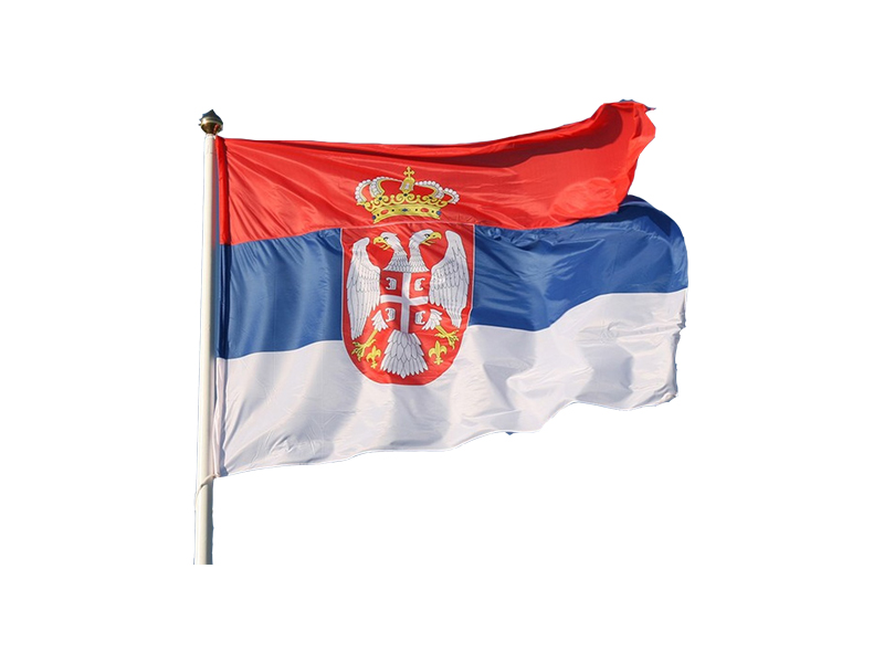 Državna zastava sa grbom 150 x 100 cm satenska svečana