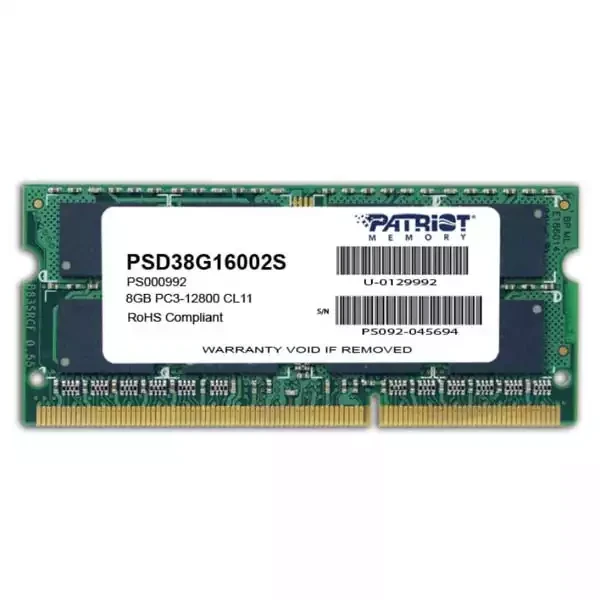 Memorija SODIMM DDR3 8GB 1600MHZ Patriot Signature PSD38G16002S