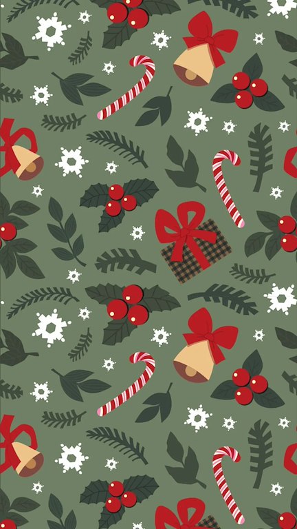 Christmas graphic, green