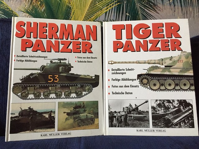 SHERMAN + TIGER PANZER dve knjige o tenkovima