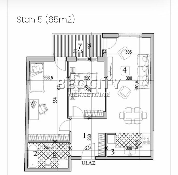 Trosoban stan, 65 m2, Bulevar Evrope, Veselina Masleše ID: 94528