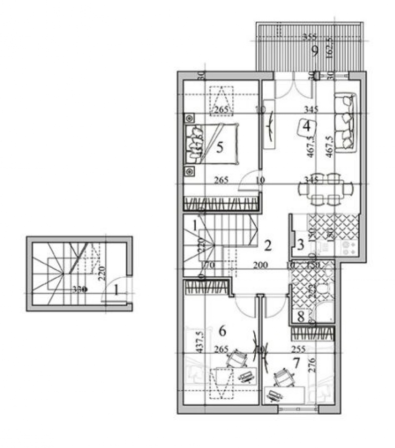 SAJMISTE, 72 m2, ČETVOROSOBAN