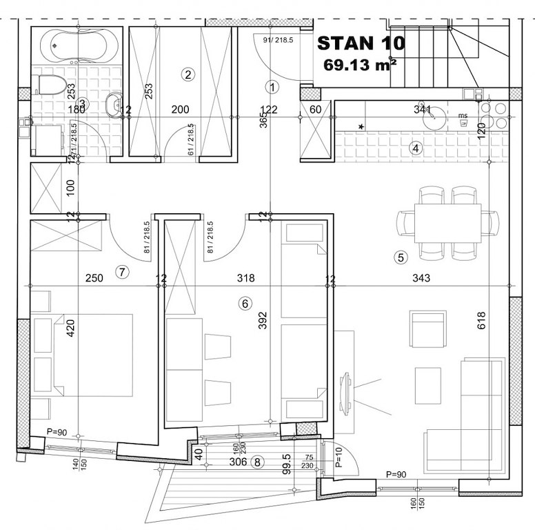 SOCIJALNO, 69 m2, 242500€