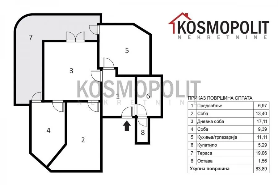 Prodaja, trosoban stan, 84m2, Lazarevac, Beograd