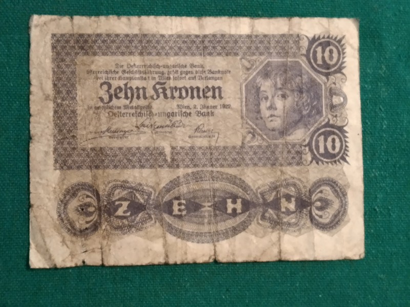 10 krune 1922 austrija