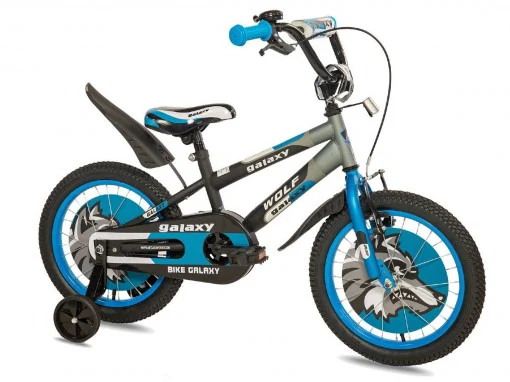 Bicikl dečiji WOLF 16" crna/siva/plava