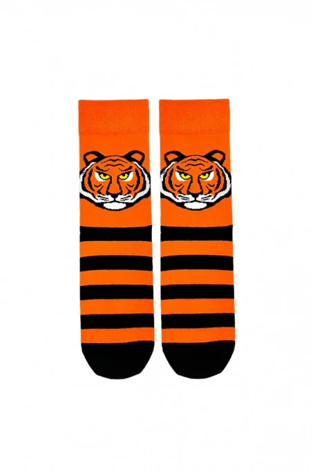 Čarape WANTEE- tigar sa narandžasto crnim šarama