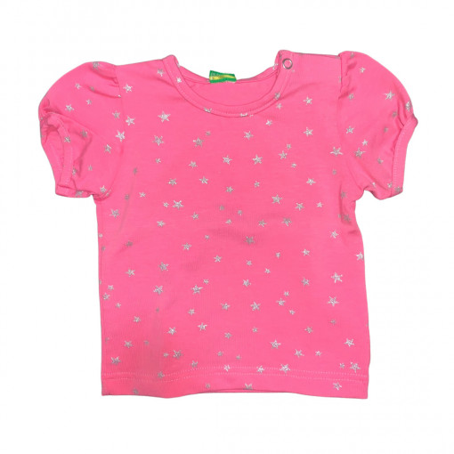 Bebi majica za devojčice svetlo roze sa zvezdicama veličina 62