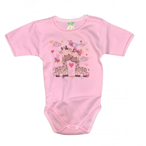 Bebi bodić roze veličina 80 žirafice