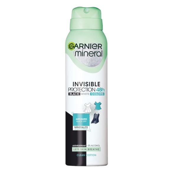 Garnier Mineral Invisible Black, White & Colors antiperspirant 150ml