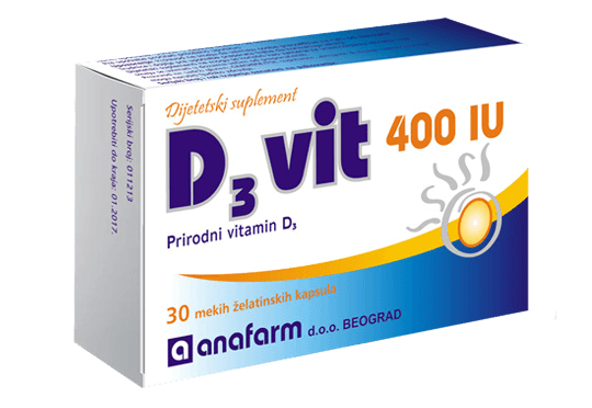 Vitamin D3 400 IU – Za decu stariju od 7 godina