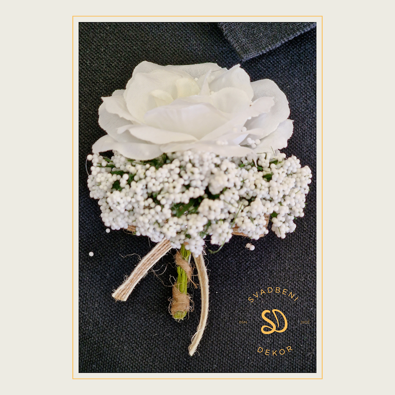 Deverski cvet S51-1-real touch velika bela ruza