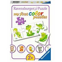 Puzzle za najmlađe Životinje i boje 6x4 delova My First Color Puzzles Ravensburger 03006