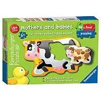 Ravensburger puzzle 6x2 dela - 6 u 1, mame i bebe 06903