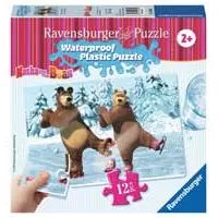 Ravensburger puzzle 12 delova - Masa I medved klizaju 05606