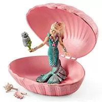 Schleich Figura Bayala - Sirena sa malom fokom u školjci 70564