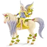 Schleich Figura Bayala - Vila Sera na leđima cvetnog jednoroga 70565