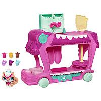 Hasbro Littlest Pet Shop - Prodavnica najmanjih ljubimaca - Slatki kamion sa ekskluzivnim ljubimcem Sugar Sprinkles A1356
