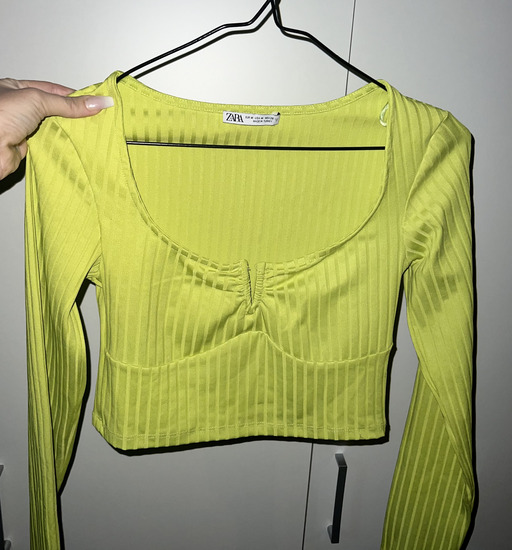 Zara bluza neon zelena