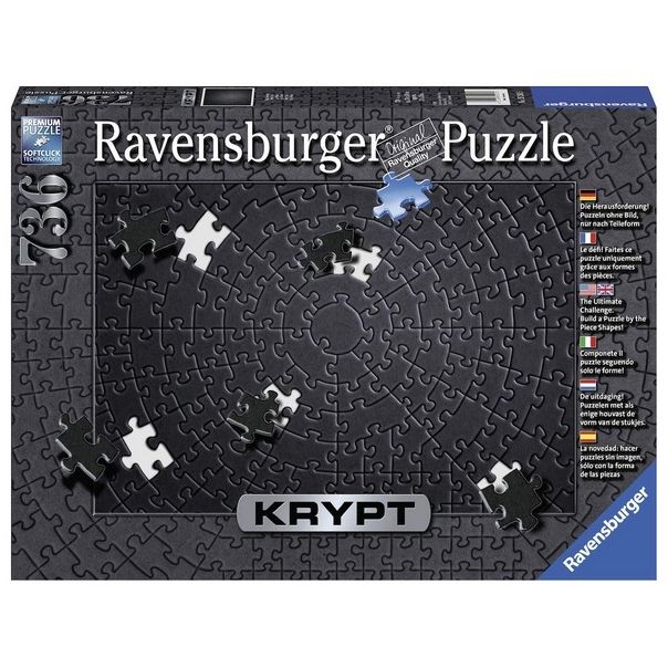 Ravensburger puzzle - KRYPT crni - 736 delova